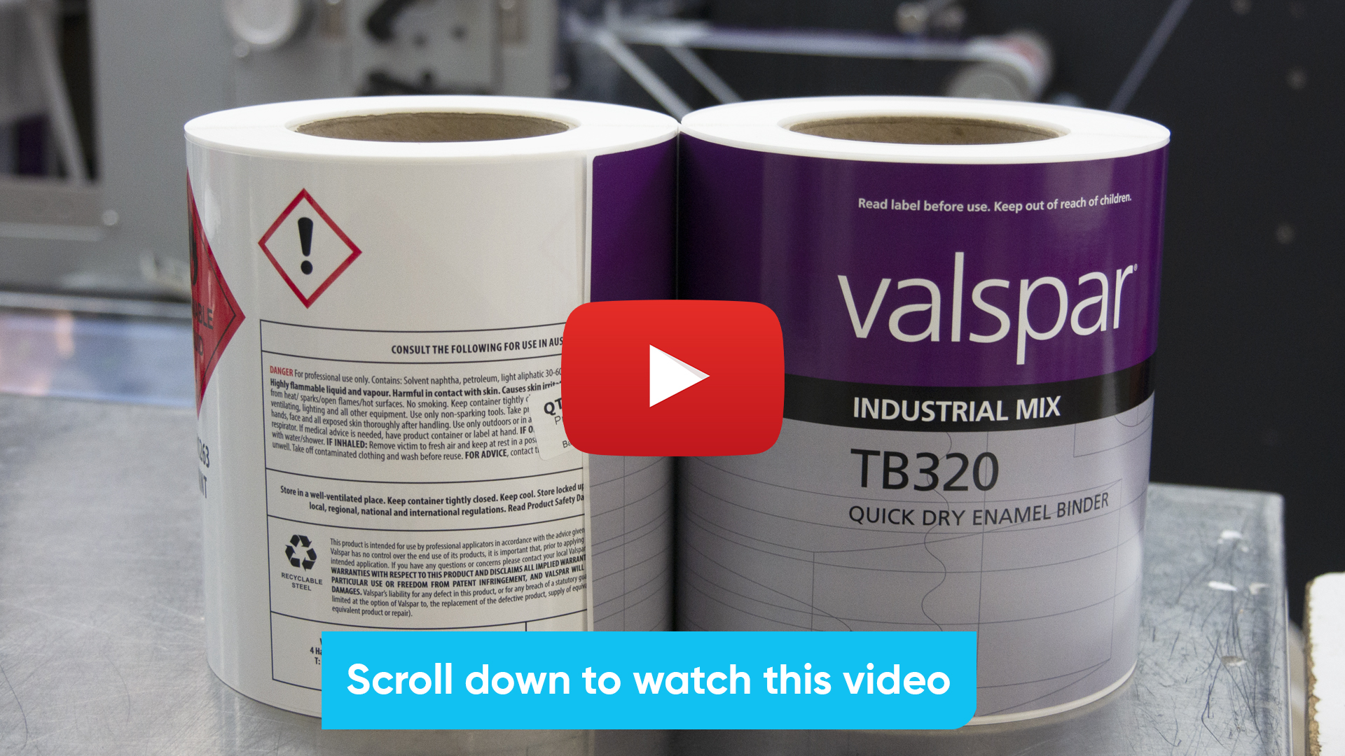 Labels in Production | Valspar - Cohesion Labels